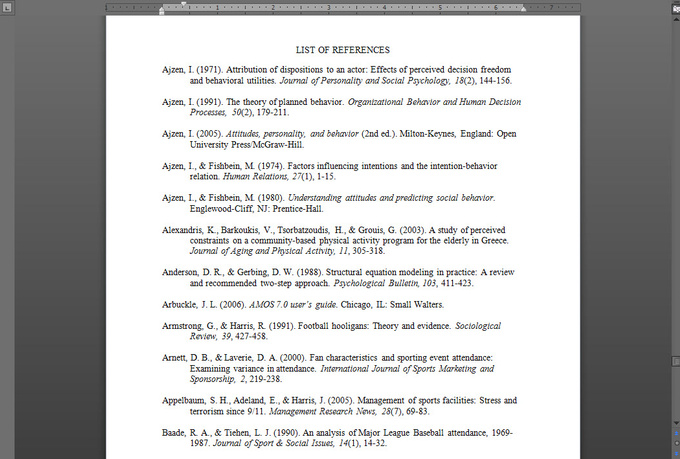 Format Your Reference List In APA Format