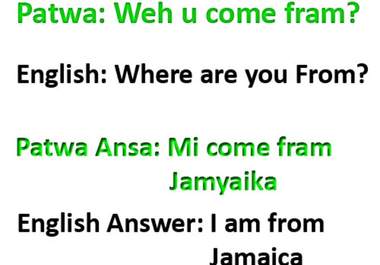 translate written English to Jamaican patwa/patois - fiverr